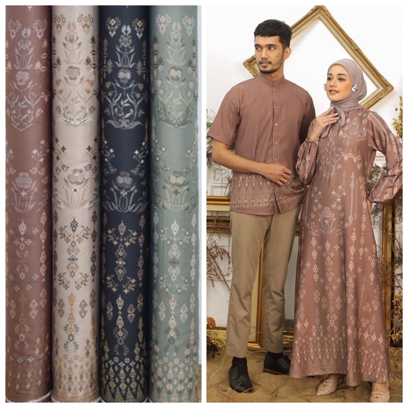 Jual Bahan Kain Silk Aleshaa Etnik Batik / Kain Diyor Silk motif ...
