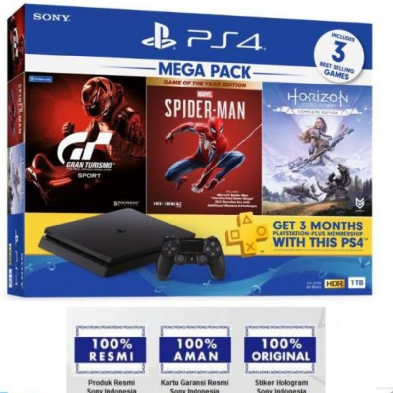 Jual PS4 MEGA PACK 4 BD GARANSI RESMI 1 THN SONY | Shopee Indonesia