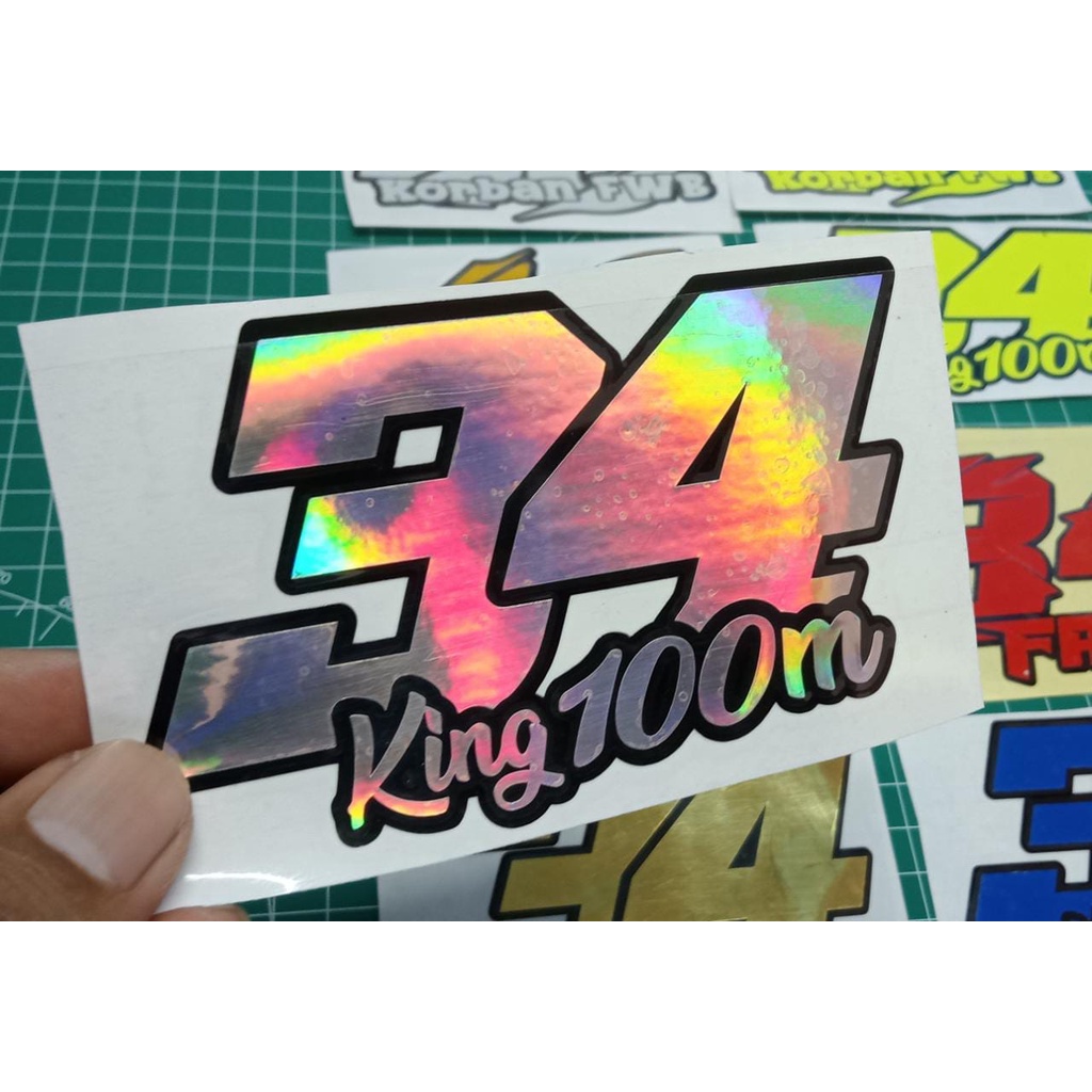 Jual cutting sticker nomor start, racing bisa request nomor dan nama ...