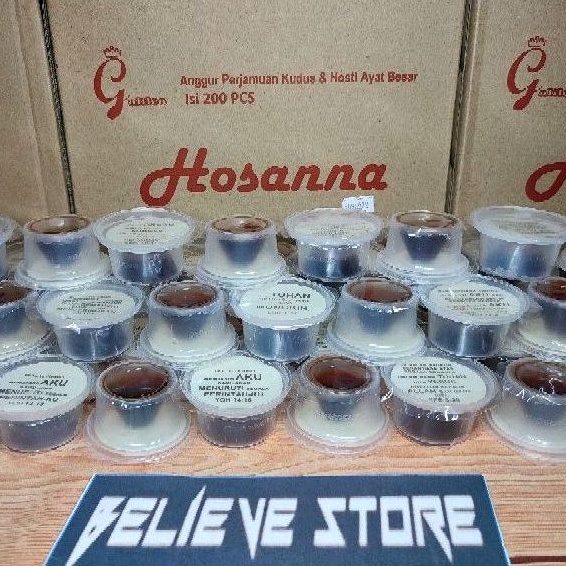 Jual anggur perjamuan kudus Non Alkohol cup besar isi 200 pcs | Shopee ...