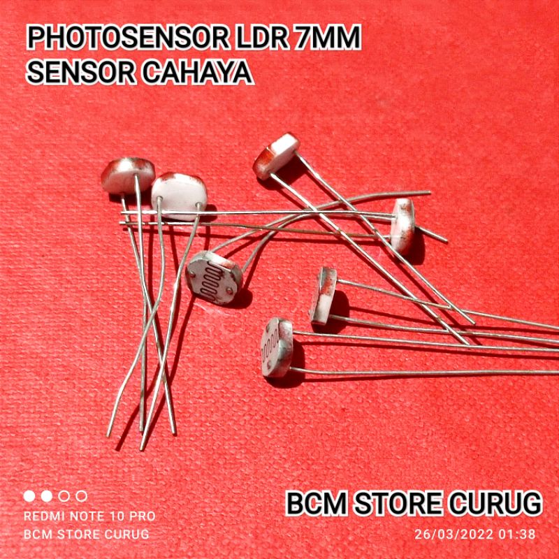 Jual 1 Buah Photo Light Sensitive Resistor Sensor cahaya LDR ukuran 7 ...