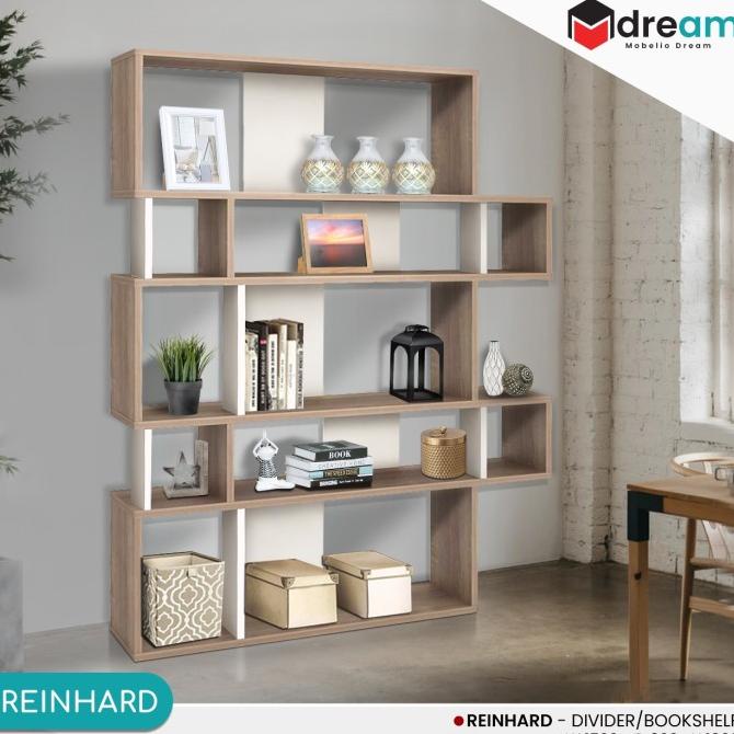 Jual Rak Buku Pembatas Ruangan Bookshelf Elegan Modern dan Minimalis ...