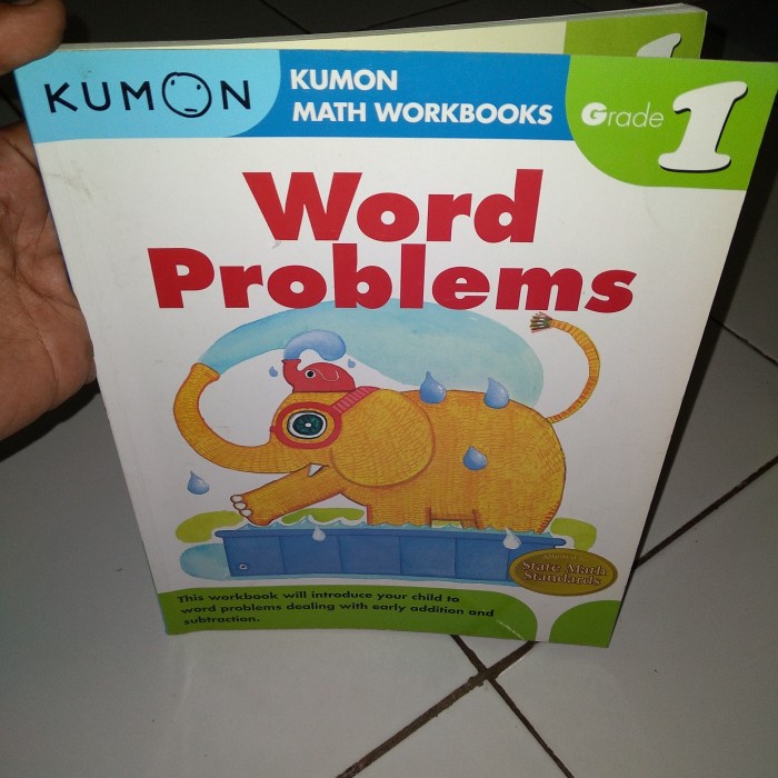 Jual KUMON MATH WORKBOOKS GRADE 1 WORD PROBLEMS.STATE MATH STANDARDS ...