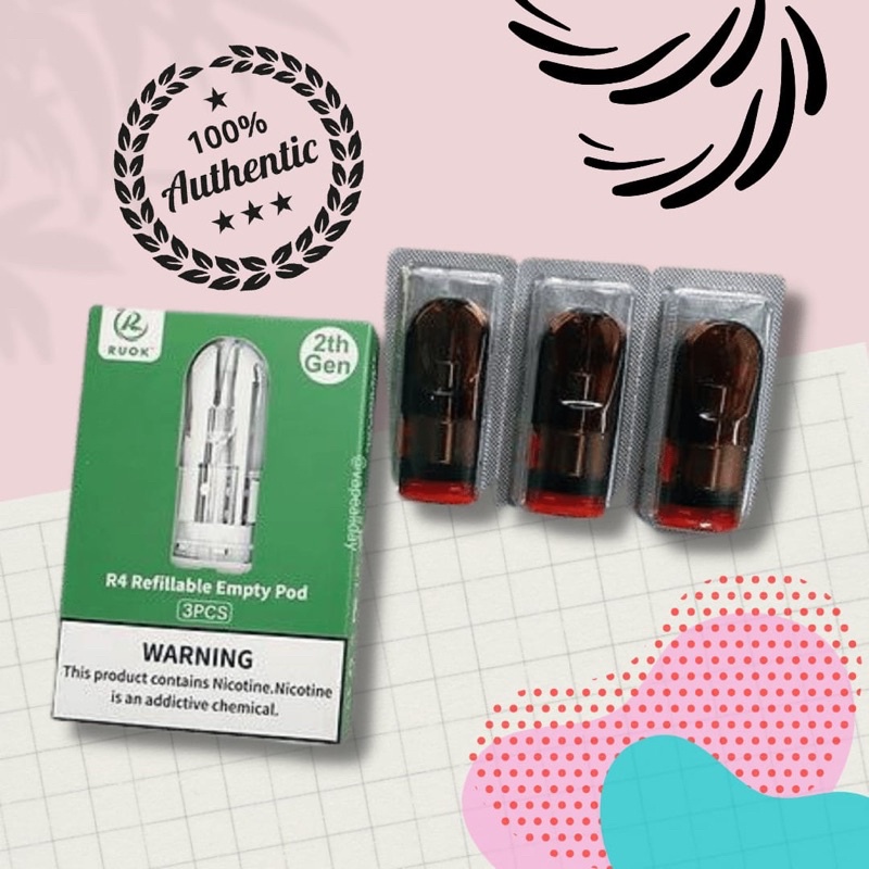 Jual Ruok Relx V2 R4 Refillable Empty Pod Cartridge by Reewape | Shopee ...