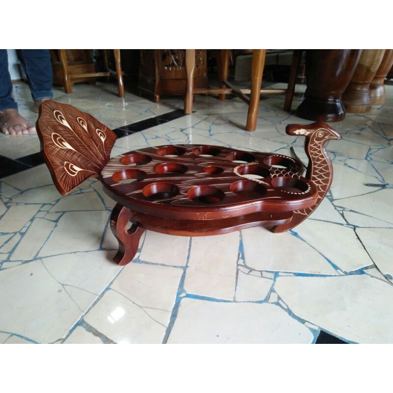 Jual tempat aqua merak 3 dimensi dari kayu jati | Shopee Indonesia