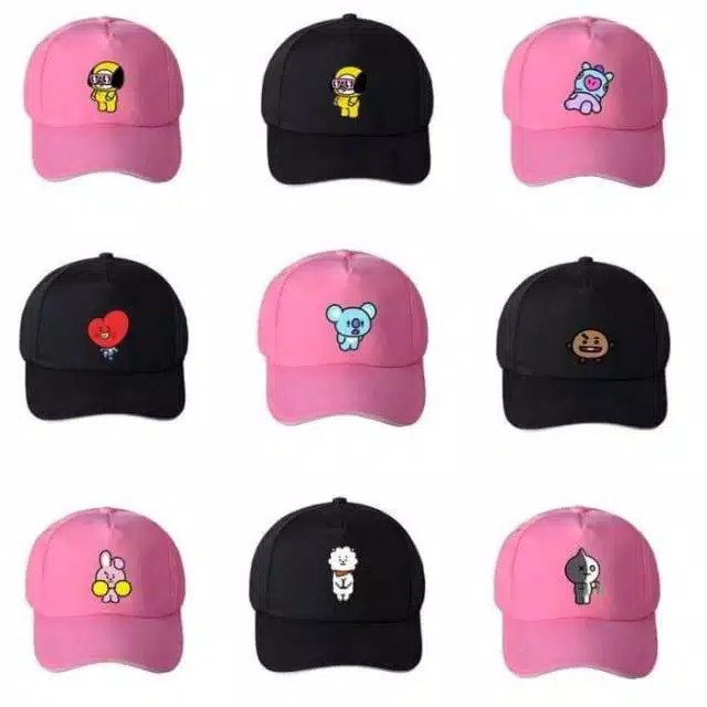 Jual TOPI BASEBALL BTS BT21 JUNGKOOK JIMIN JIN JHOPE RM SUGA TAEHYUNG ...