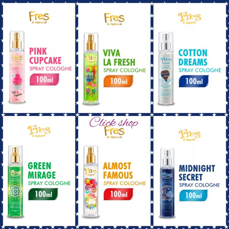 Jual Fres & Natural Spray Cologne Body Mist 100ml | Shopee Indonesia