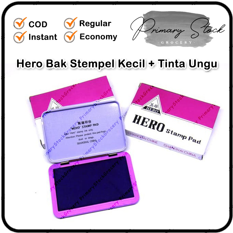 Jual Bak Stempel Hero Bantal Paket Cap Tinta Stamp Ungu Violet | Shopee Indonesia