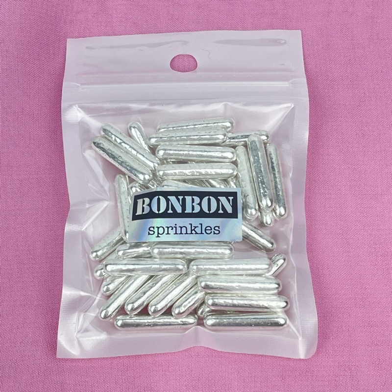 Jual Trimit Sprinkle mutiara metalic silver cake topper metallic bulat ...