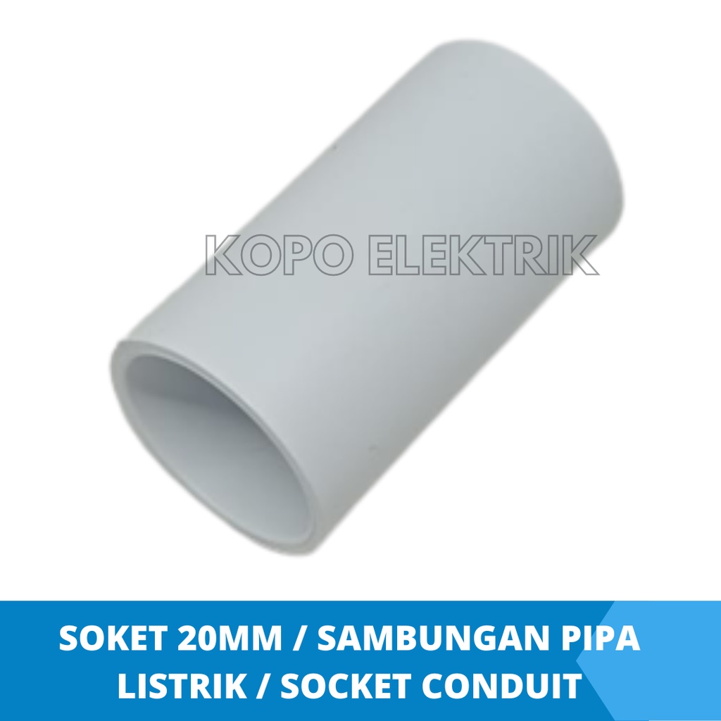 Jual Soket 20mm Sambungan Pipa Listrik / Socket Conduit | Shopee Indonesia