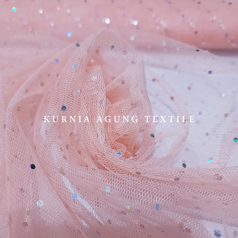 Jual Soft Tulle Gliter Meteran Kain Tile Sparkling Sprinkle Tile ...