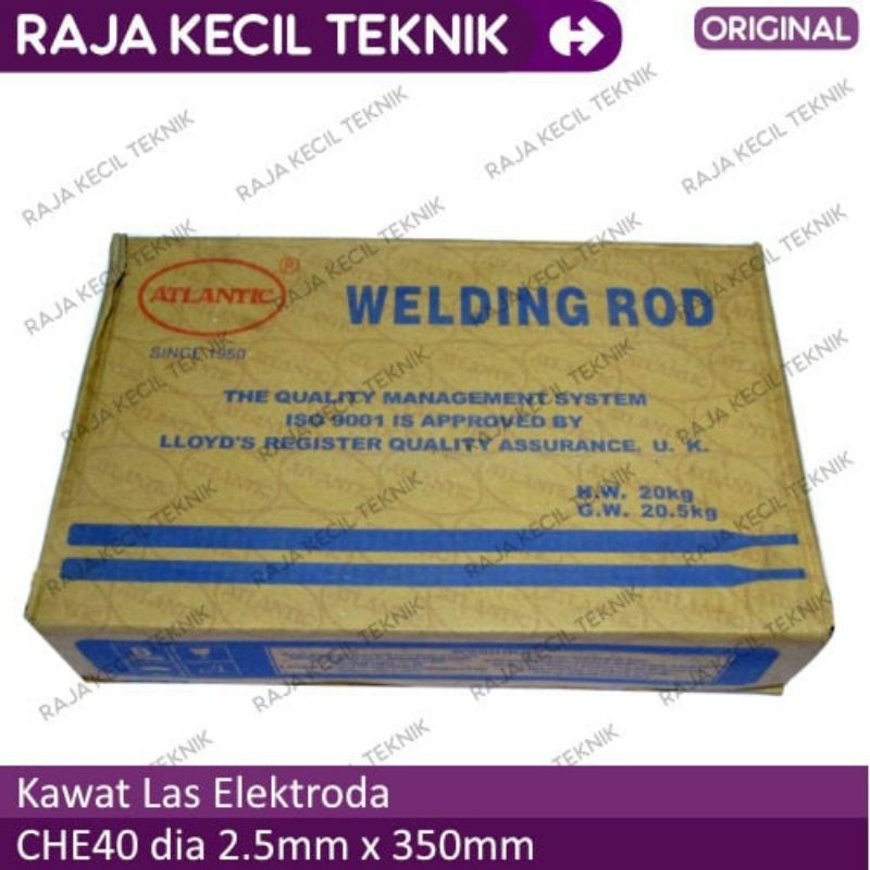 Jual Kawat Las Besi Atlantic AWS E6013 CHE-40 Uk 2.5mm dus | Shopee Indonesia