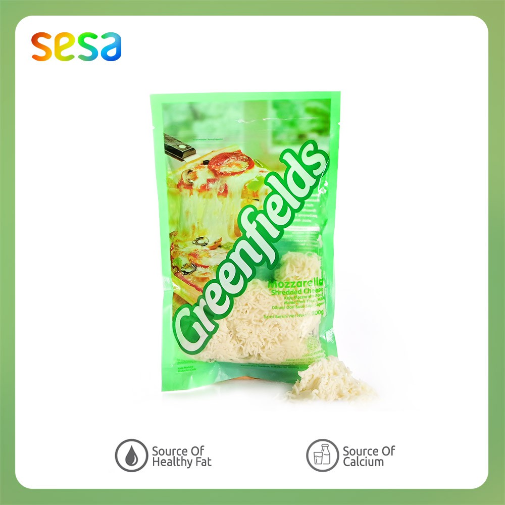 Jual GREENFIELDS Mozzarella Shredded Cheese 200gr - Keju Parut Fresh ...