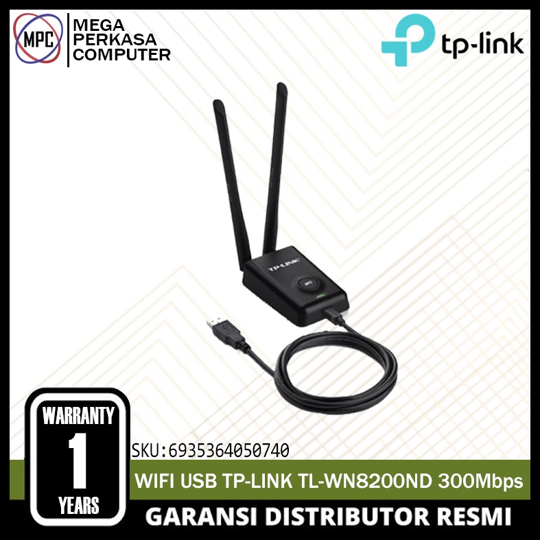 Jual Tp-link TL-WN8200ND 300Mbps High Power Wireless USB Adapter ...