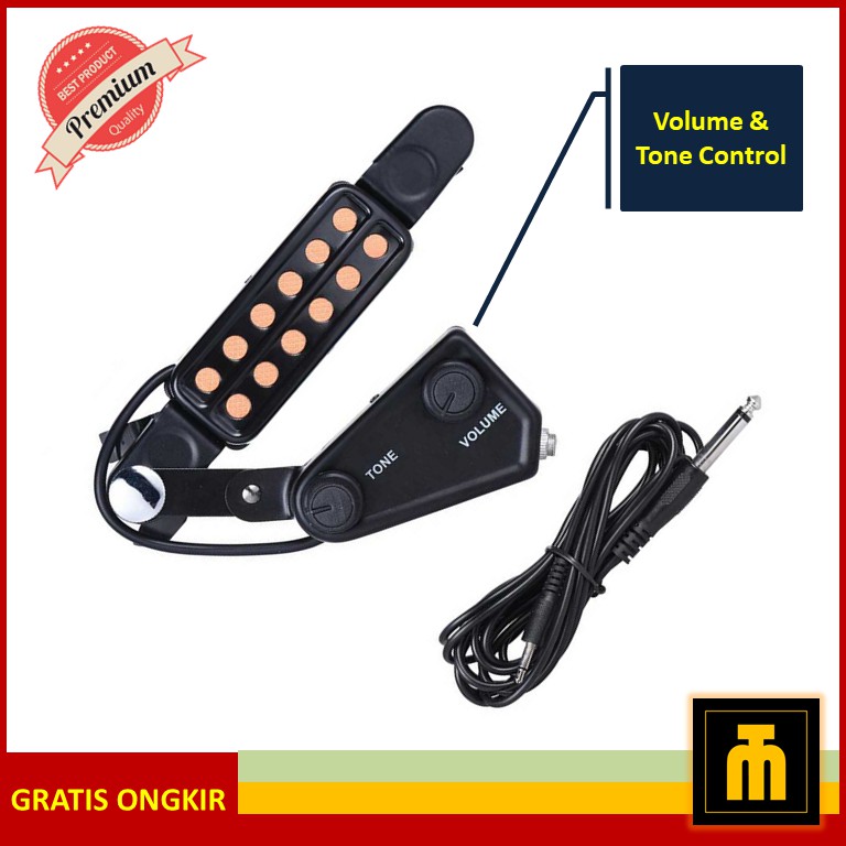 Jual Spul Gitar Pickup Gitar Akustik Mic Gitar Pick Up Gitar Guitar 12 ...
