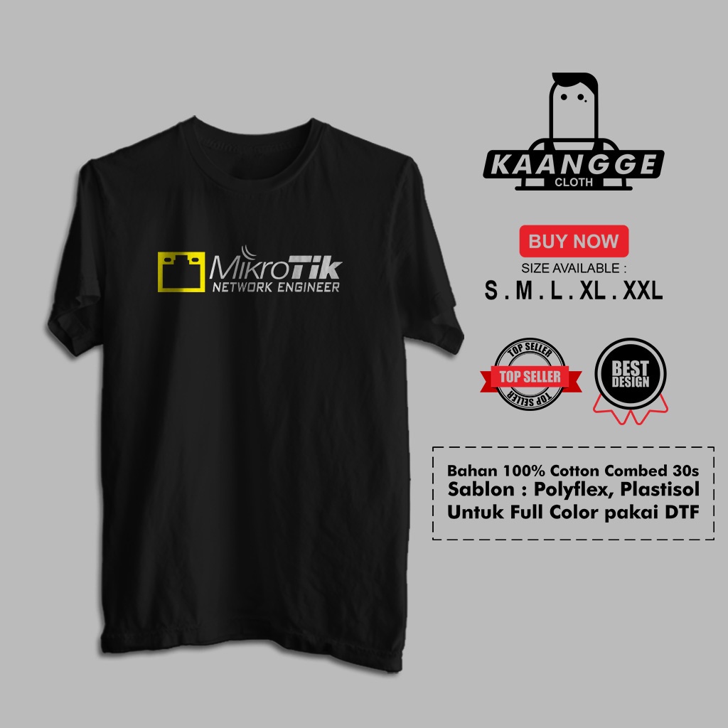 Jual Kaos Mikrotik Network Engineer v2 Baju Perusahaan | Shopee Indonesia