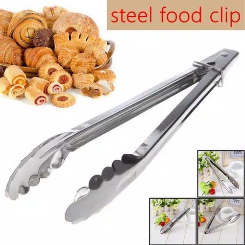 Jual Capitan Masak BBQ Stainless Gorengan Kue Makanan Tahan Panas Capit ...