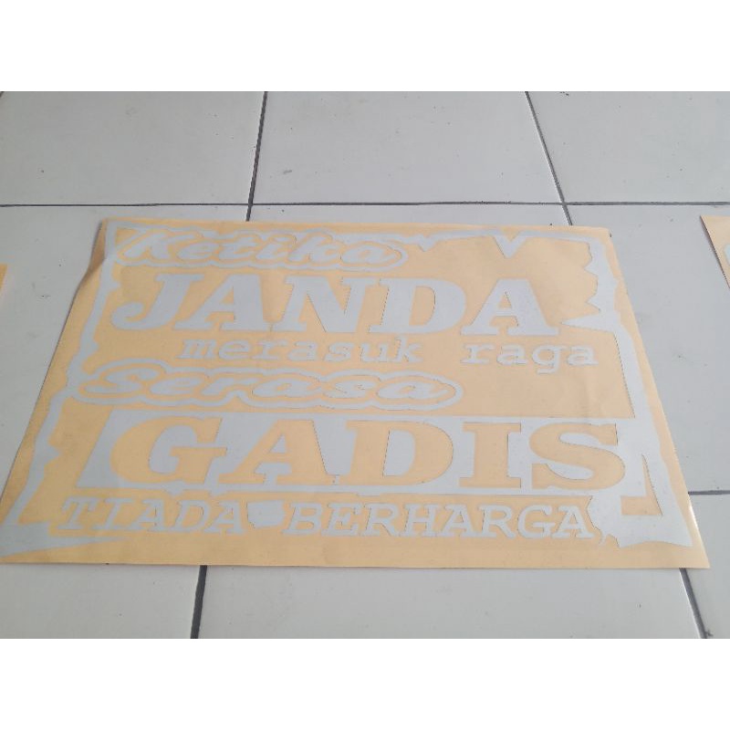 Jual Cutting Sticker kata kata kaca samping Truck dan pickup code x ...