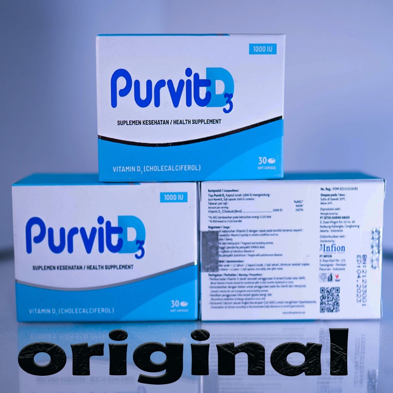 Jual Vitamin D3 1.000 ui Purvit isi 30 softcapsul | Shopee Indonesia