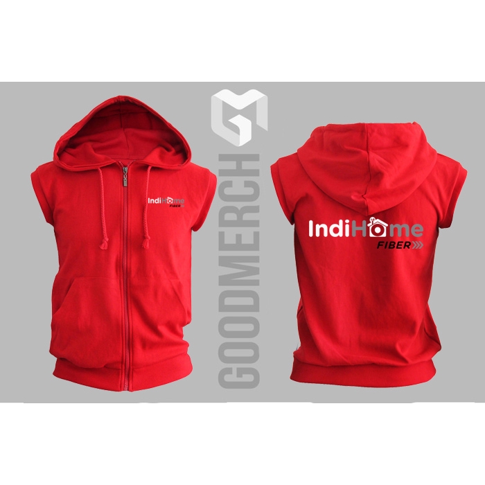 Jual ROMPI / VEST ZIPPER HOODIE INDIHOME FIBER | Shopee Indonesia