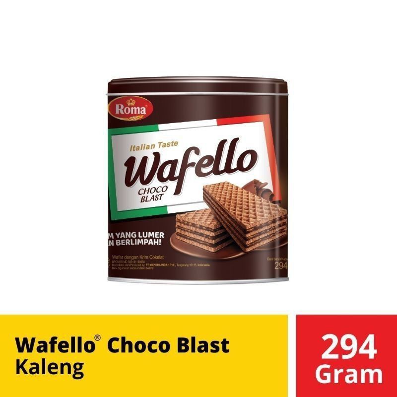 Jual Wafello Choco Blast Kaleng 294 Gr - wafer coklat - cemilan manis ...