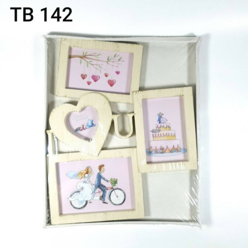 Jual frame photo kayu wood bingkai i love you frame pacar wooden hiasan ...