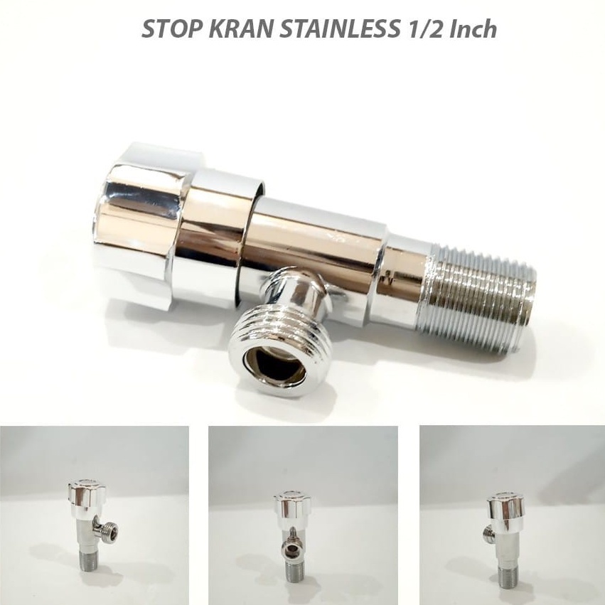 Jual Stop Kran Kloset 1 Cabang Single Stainless Jet Shower SUS304 SUS ...