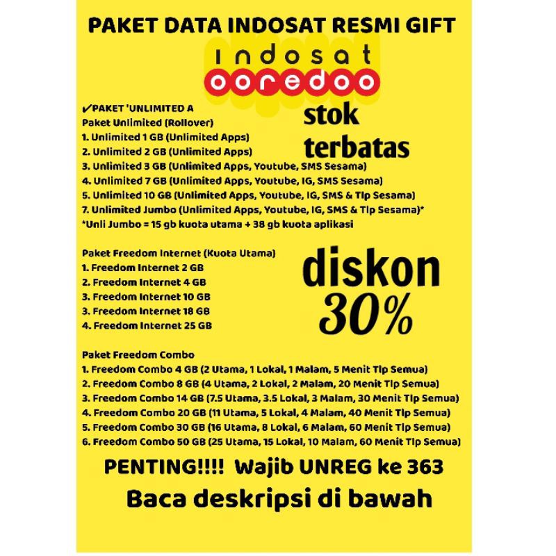 Jual Paket data indosat murah | Shopee Indonesia