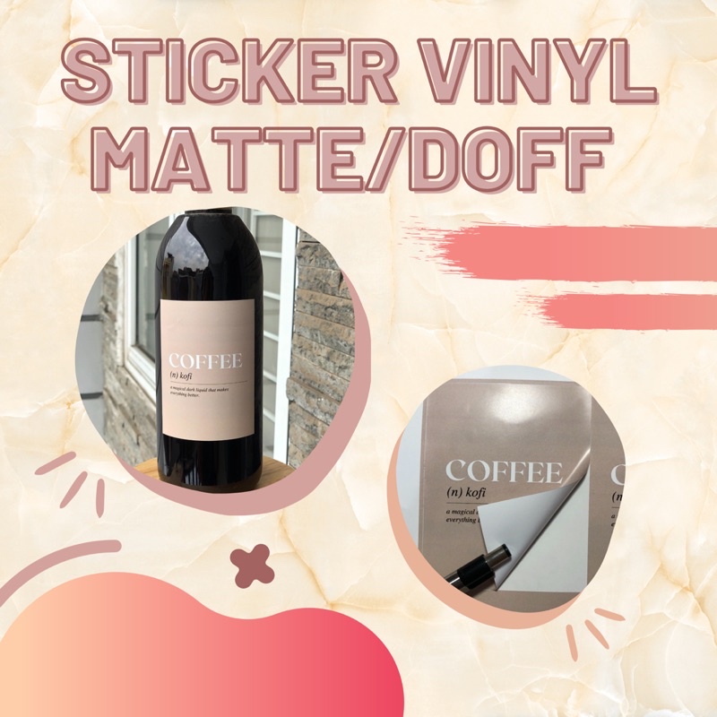 Jual STICKER VINYL MATTE/DOFF A3+ / STICKER KEMASAN/STICKER LOGO ...