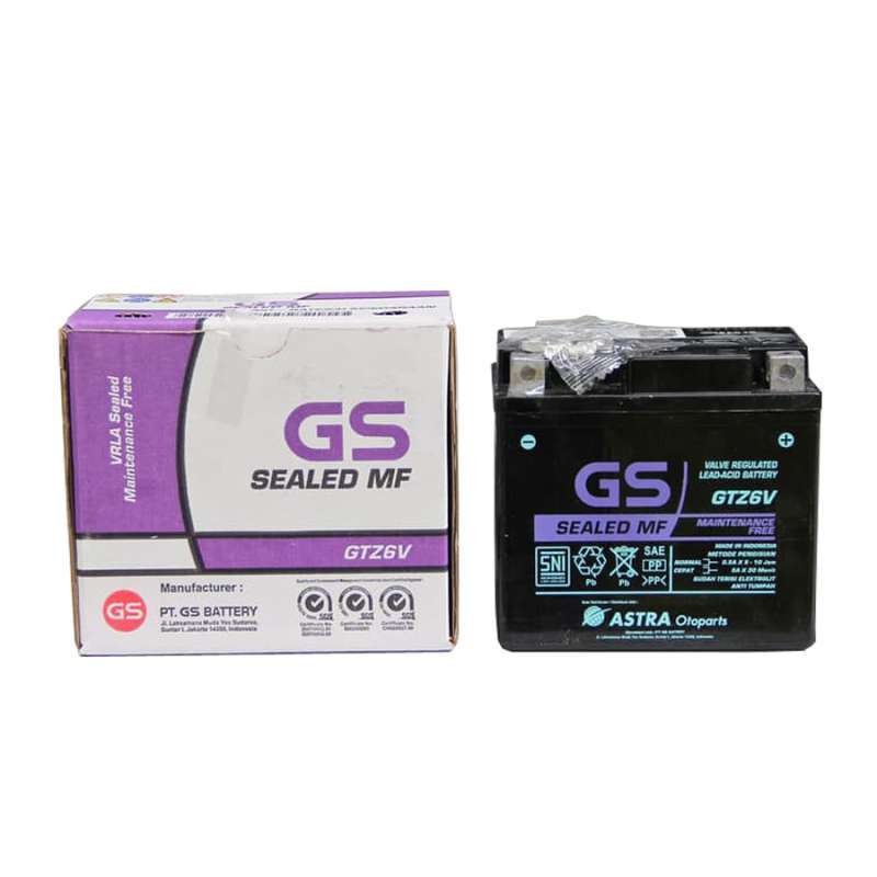 Jual AKI MOTOR GS ASTRA GTZ6V UNTUK MOTOR VARIO 125/Nmax new | Shopee ...