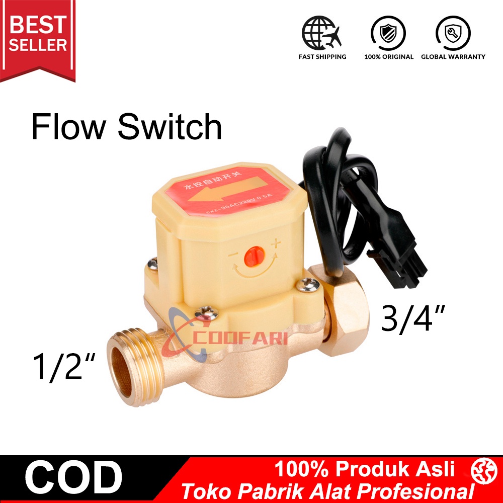 Jual Flow Switch / Otomatis Elektrik 3/4" + Sock Eksternal 1/2 ...