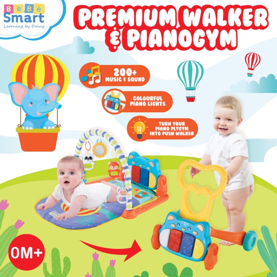Jual BEBE SMART PIANO PLAYMATE & PREMIUM WALKER | Shopee Indonesia