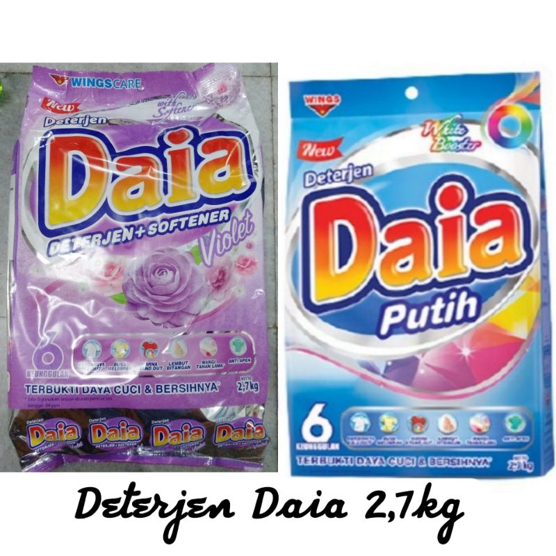 Jual Daia Powder Detergent Violet Bag 2,7 kg | Shopee Indonesia