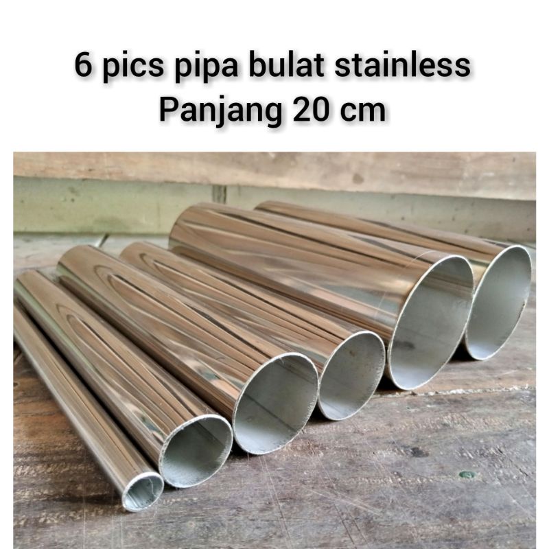 Jual PIPA STAINLESS 6 PICS PANJANG 20 CM TEBAL 0,8 MM | Shopee Indonesia