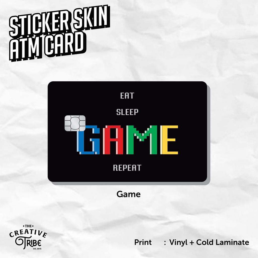 Jual Eat Sleep GAME Repeat - Sticker Skin Card - Vinyl ATM Debit Credit ...