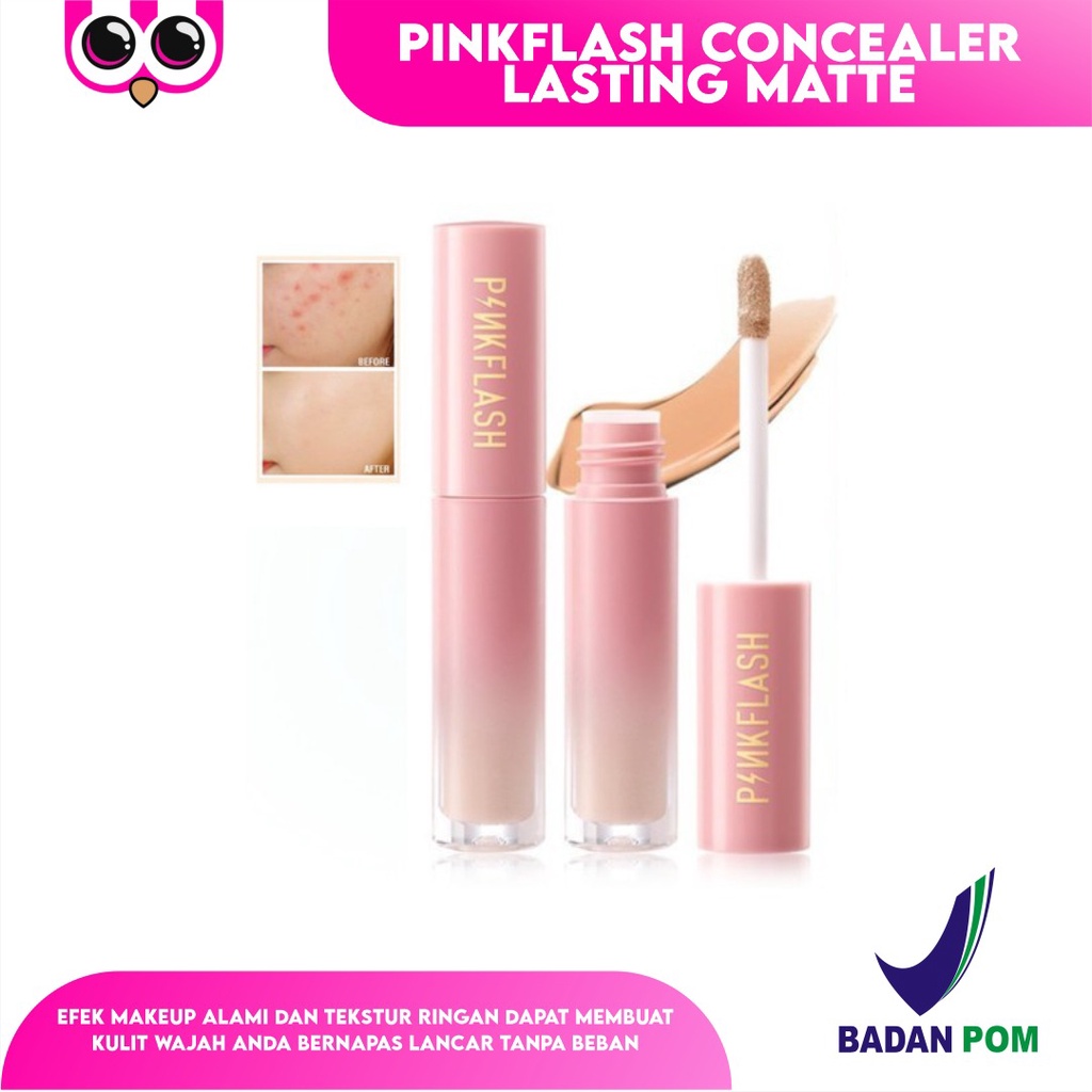 Jual PINKFLASH CONCEALER LASTING MATTE PINK FLASH LIQUID TAHAN LAMA ...