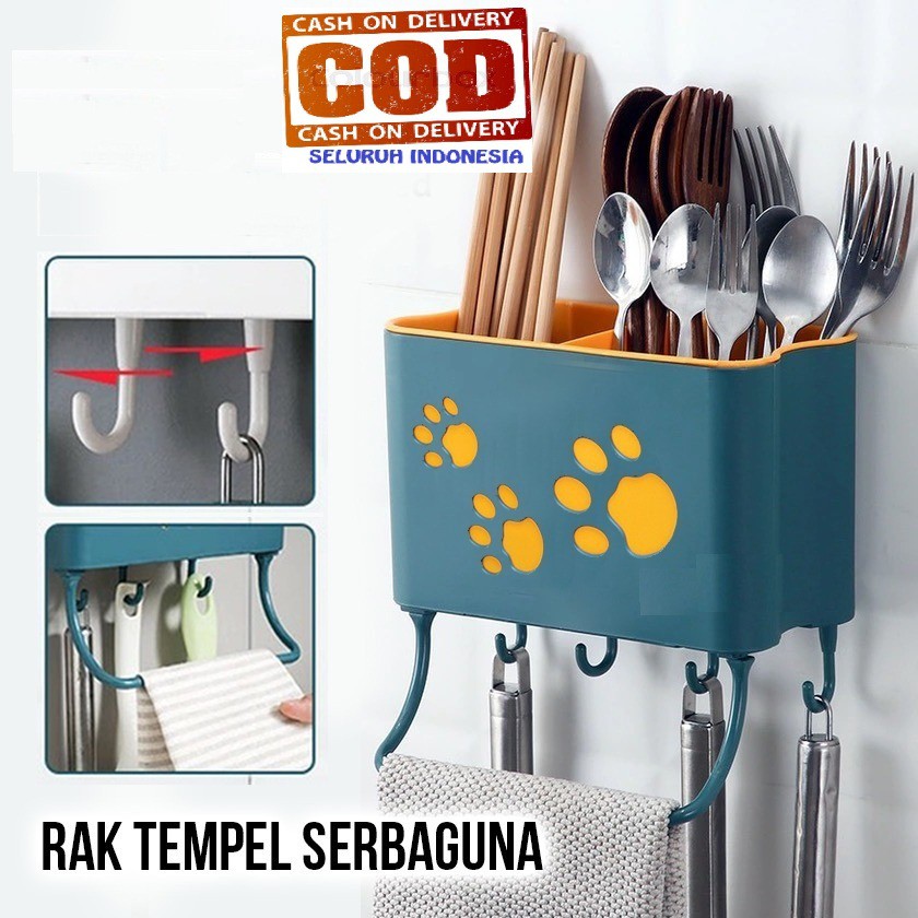 Jual RAK GANTUNG SERBAGUNA RAK TEMPEL DINDING RAK DAPUR RAK SENDOK ...