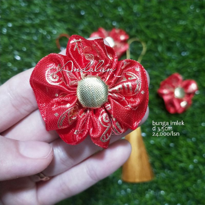 Jual Aplikasi Bunga Imlek Sincia Kain Harga Per Pcs | Shopee Indonesia