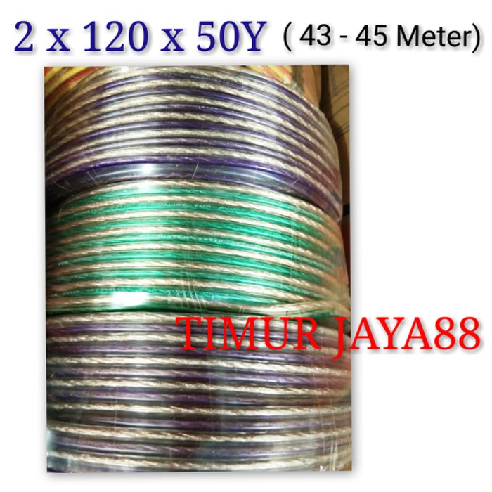 Jual KABEL LISTRIK TRANSPARAN KABEL SERABUT PER ROLL 2 X 120 X 50Y 2X120 50 YARDS | Shopee Indonesia