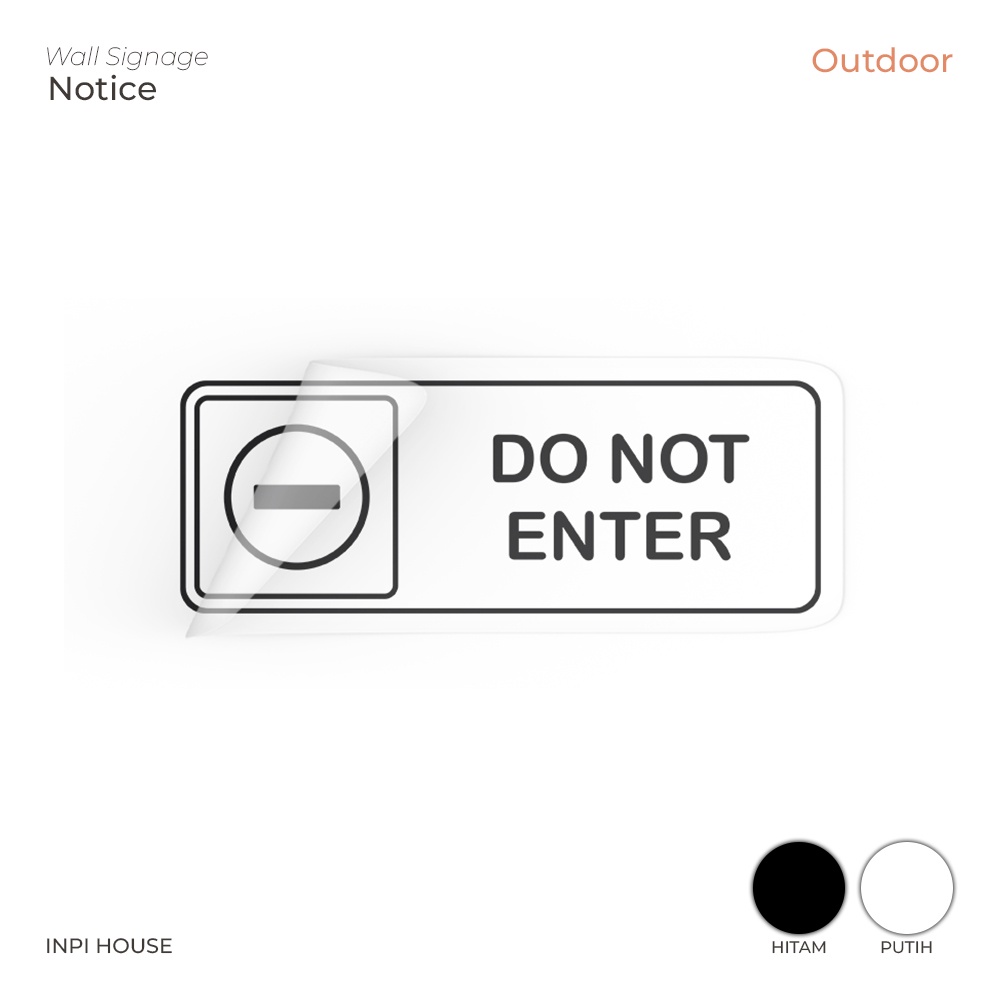 Jual do not enter sticker - stiker dinding - door sticker - penanda ...