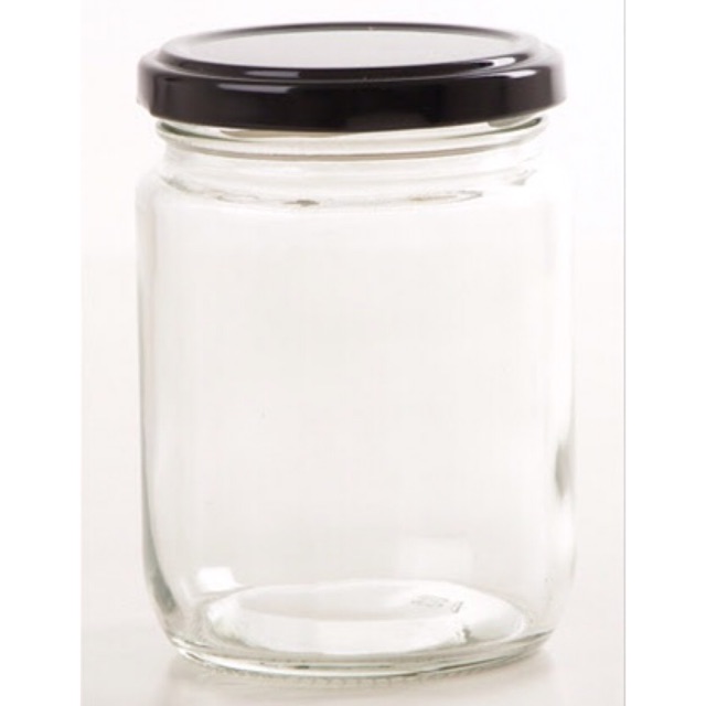 Jual Jar tutup hitam / jar 250 ml tutup hitam / jar kaca / Jar 250 ml ...
