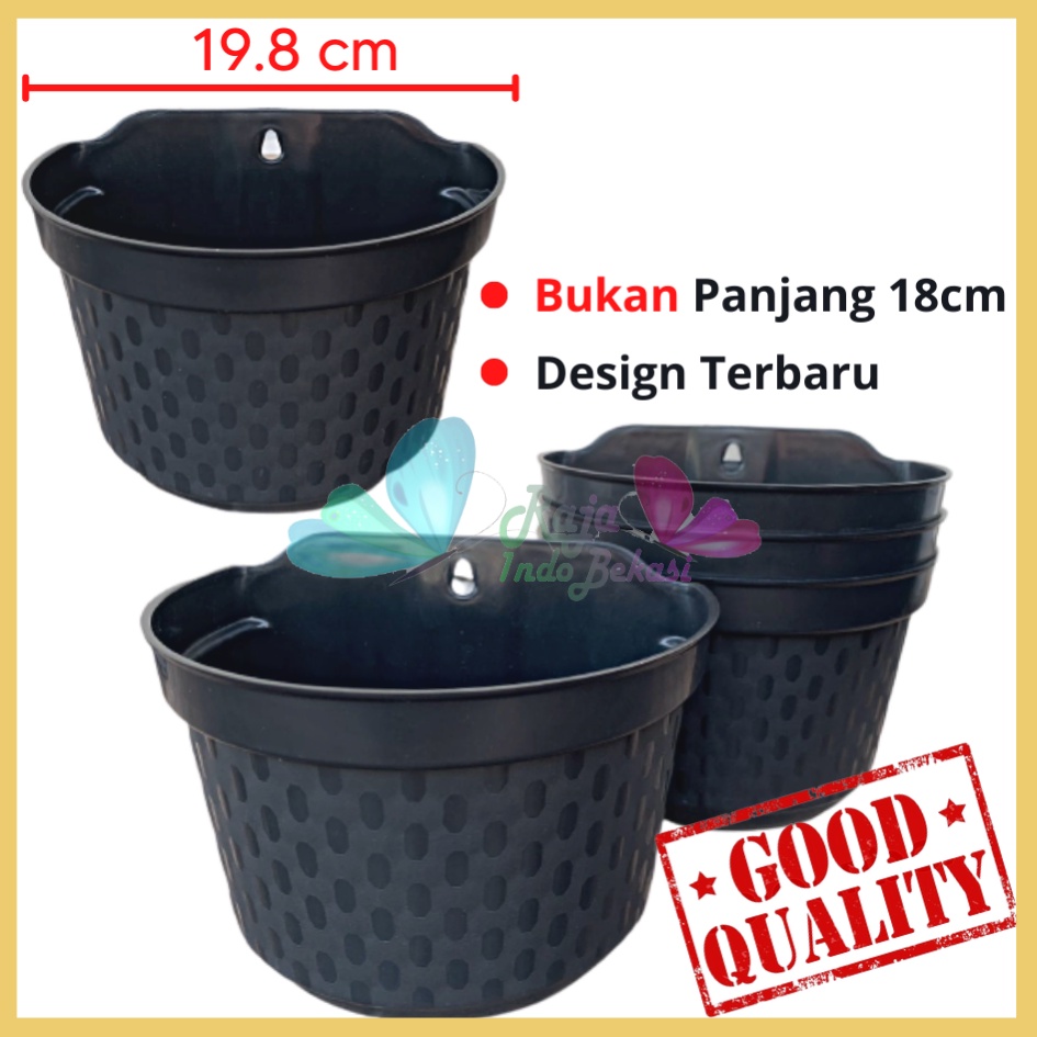 Jual Pot Dinding Cantol Hafa 20 Cm Hitam Pot Dinding Tempel Dekorasi ...