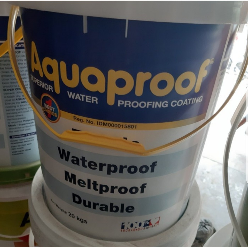 Jual Aquaproof Cat Pelapis Anti Bocor 20kg/ Waterproof 1 Pail Pel 20 kg ...