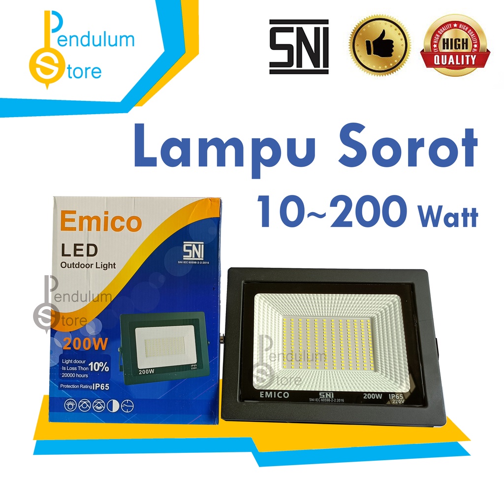 Jual Emico Lampu Sorot LED 10 Watt 20 Watt 30 Watt 50 Watt 100 Watt 200 ...