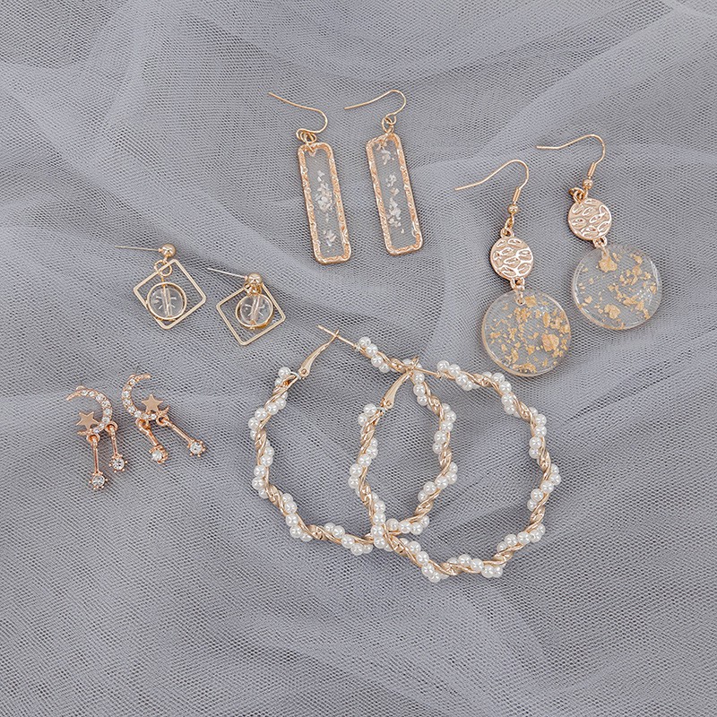 Jual [littlecrab] Anting Wanita Korea Bling Emas Putih Besar Bulat ...