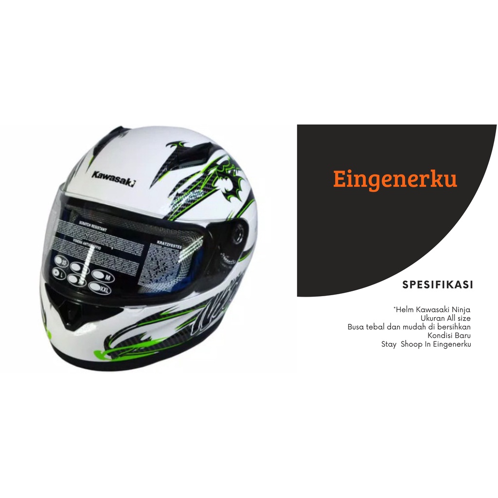 Jual Helm kawasaki ninja Full face (SNI) | Shopee Indonesia