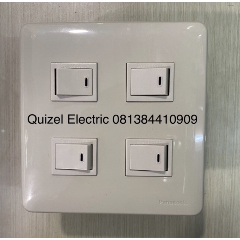 Jual Grid Switch 4 gang atau Saklar 4 Mata Panasonic + Inbodus Plastik ...