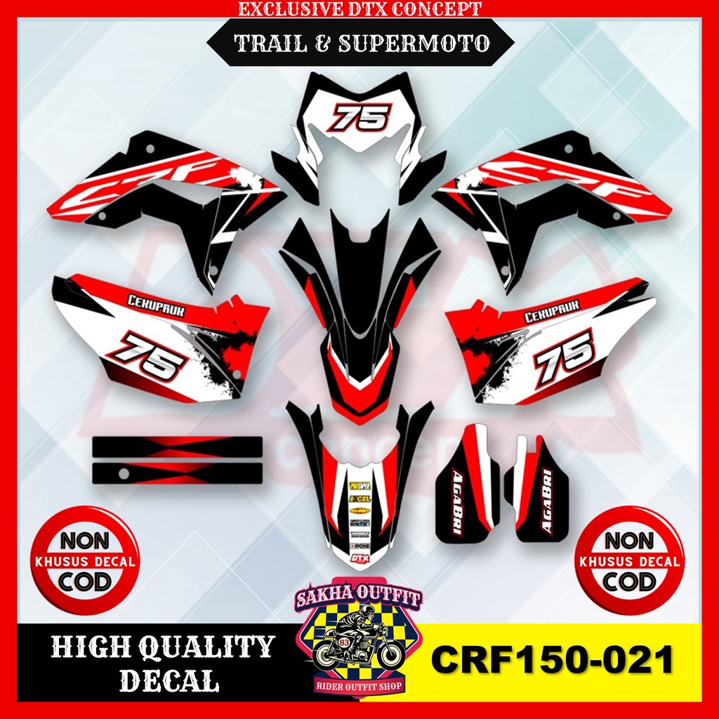Jual Decal CRF decal CRF 150 L full body stiker motor trail stiker ...