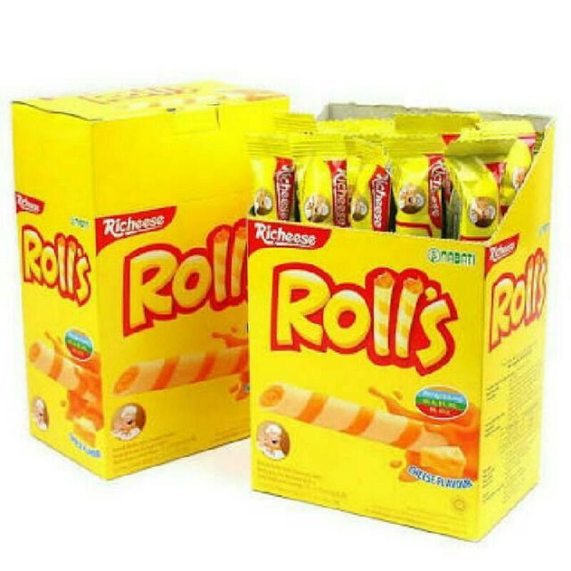 Jual RICHEESE ROLLS CHEESE | RICHOCO ROOLS CHOCOLATE FLAVOUR Keju ...