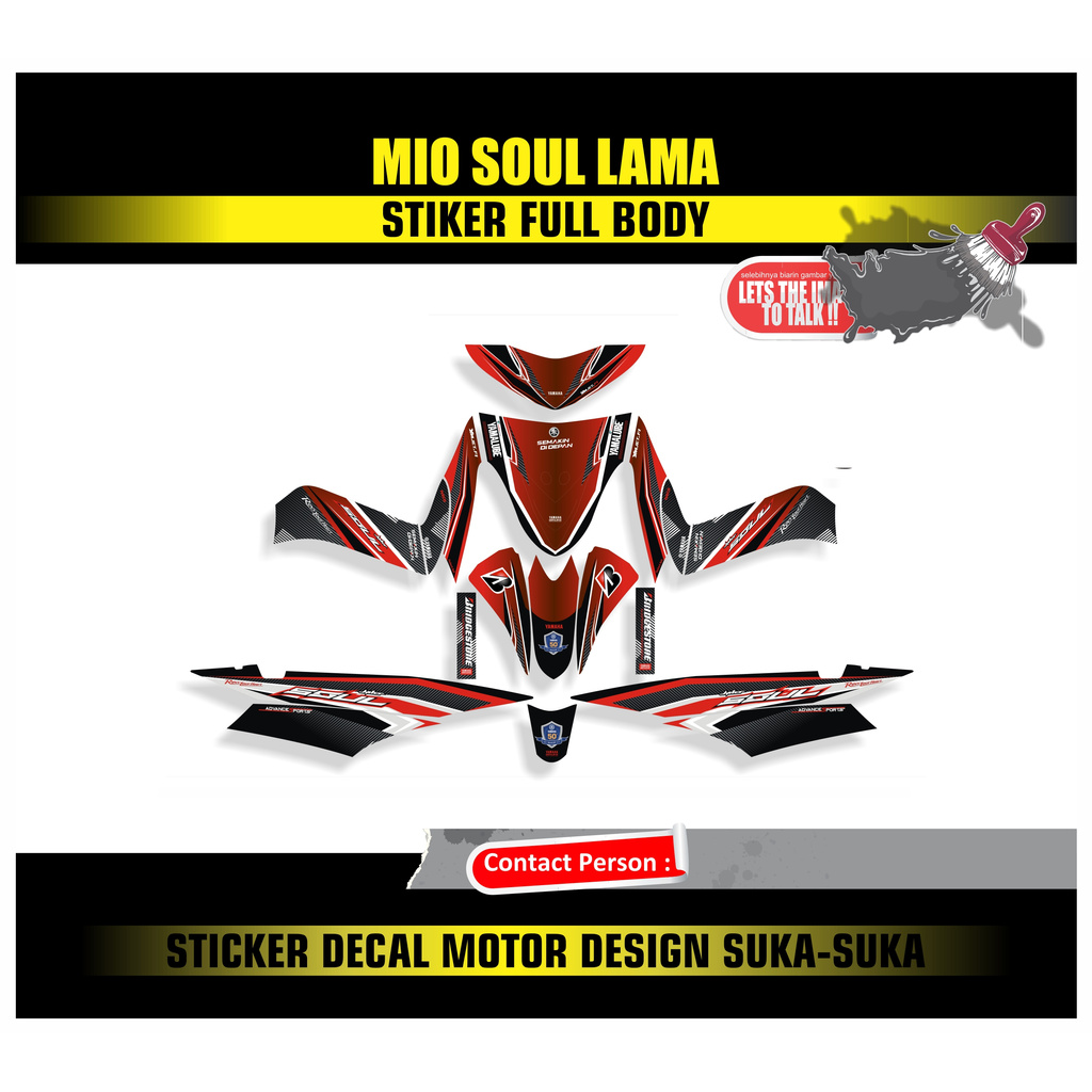 Jual Decal Yamaha Soul Lama Full Body Costum DESIGN 1 | Shopee Indonesia
